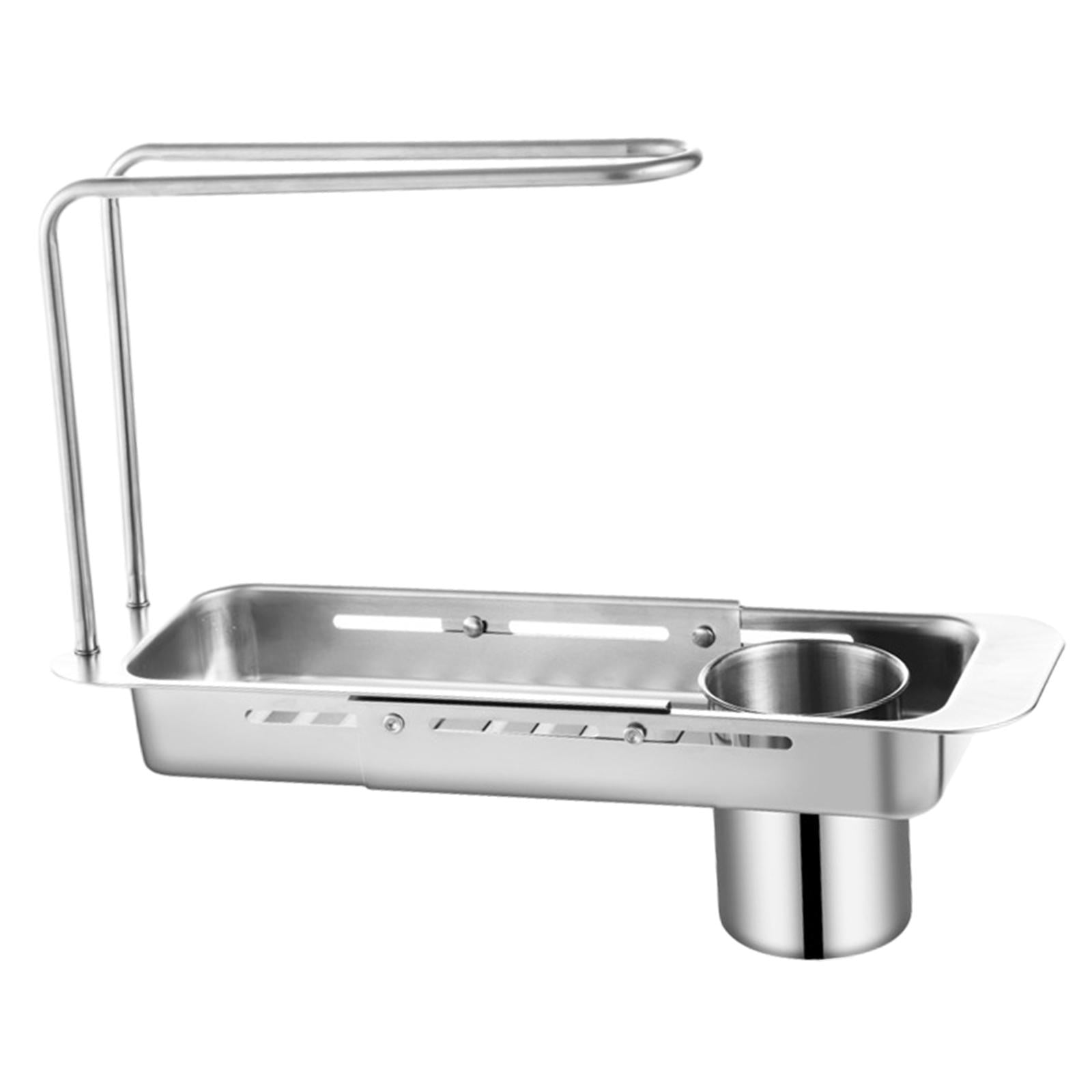 perfk Sink Drain Shelf Stainless Steel Adjustable Kitchen Sink ...