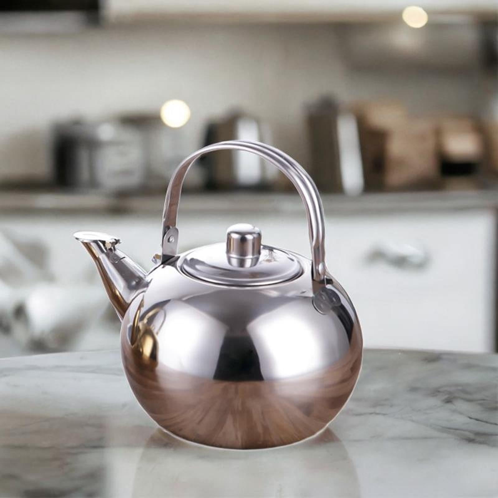 perfk Stainless Steel Tea Kettle Water Kettle 67oz Camping Home Teapot ...