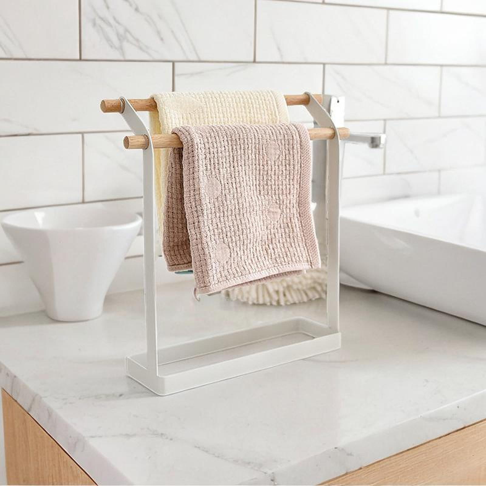 perfk Towel Rack Countertop Towel Stand Counter Organizer Rags Face ...