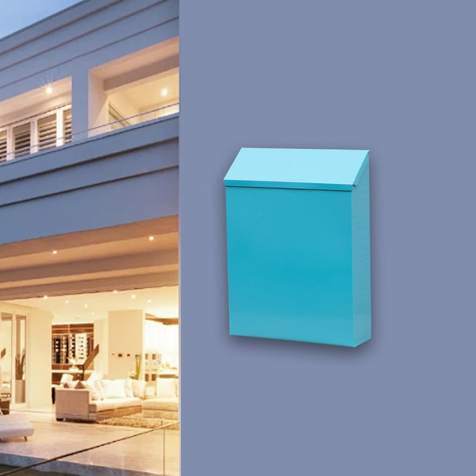 perfk Wall Mount Mailbox Letterbox Newspaper Holder Box for Porch Home ...