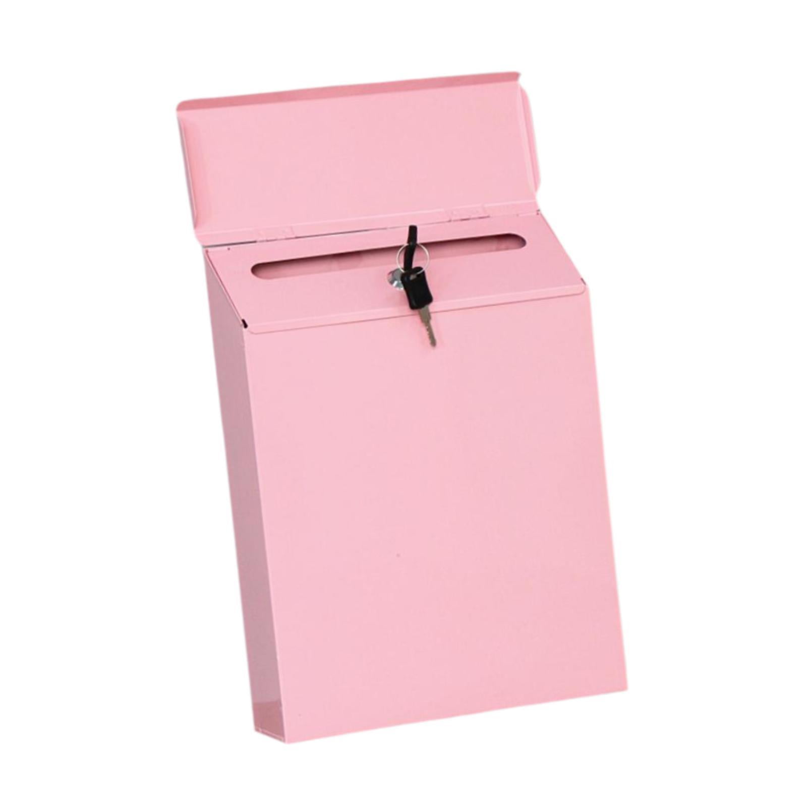 perfk Wall Mounted Mailbox Postbox Drop Box for Gate Outdoor Front Door ...