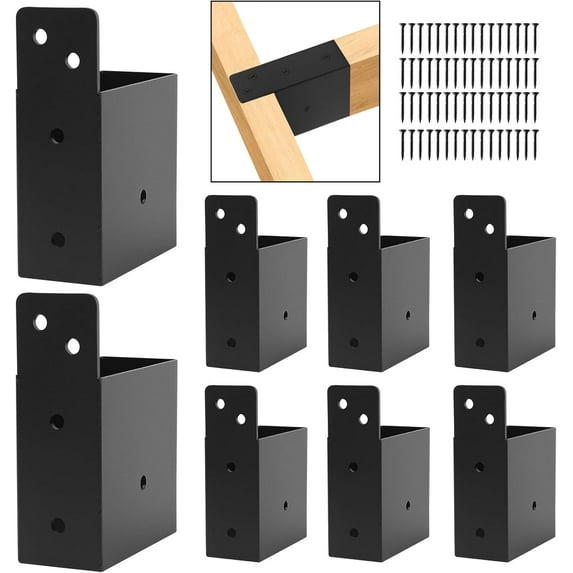 Pergola Brackets 8pcs,2“x 4"(Actual 1.6 "x 3.6") Pergola Post Top ...