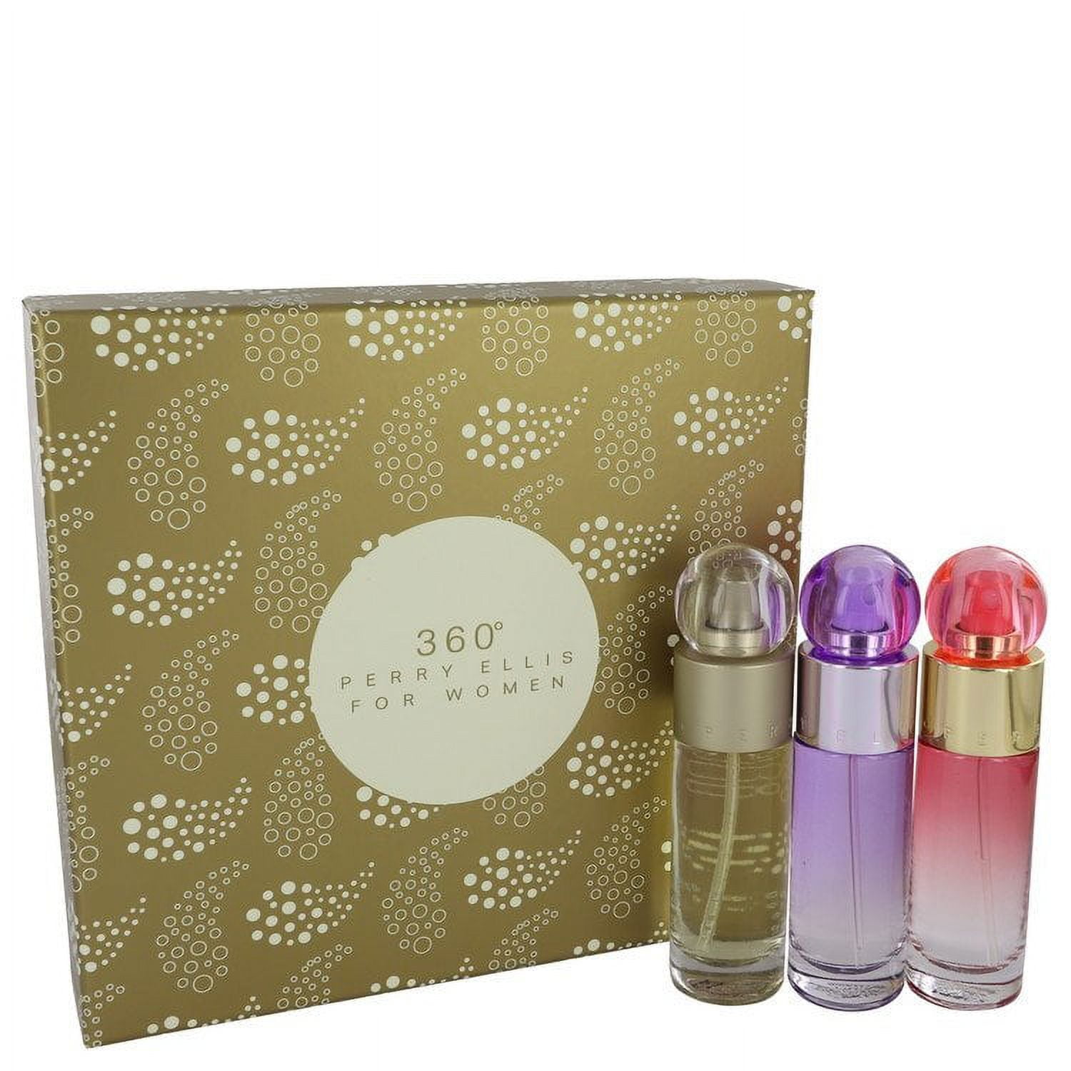 Perry Ellis 360 Gift Set, Aquatic Feminine Fragrance, Vanilla, Amber ...