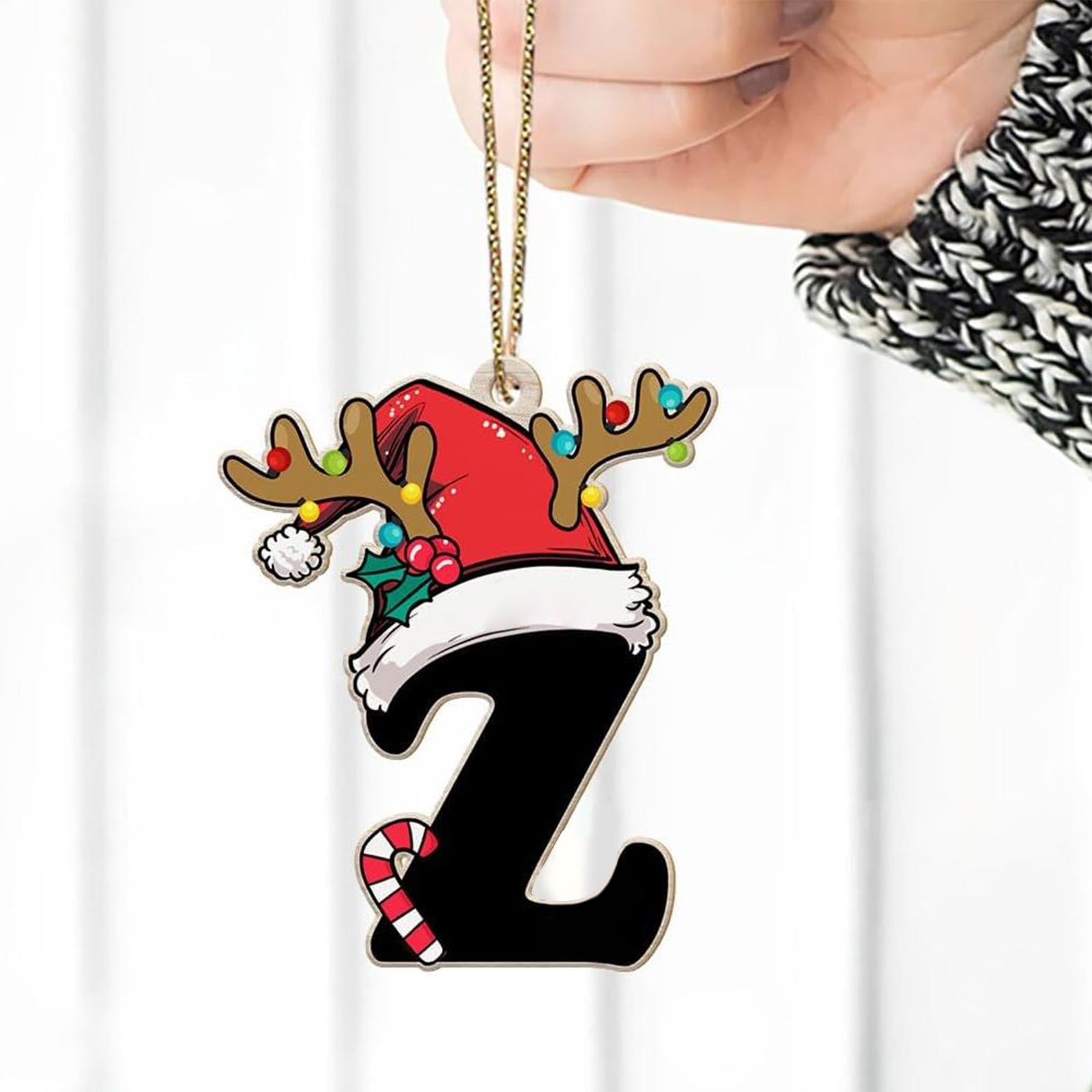 personalized christmas ornaments Alphabet Letter Christmas Ornaments,26 ...