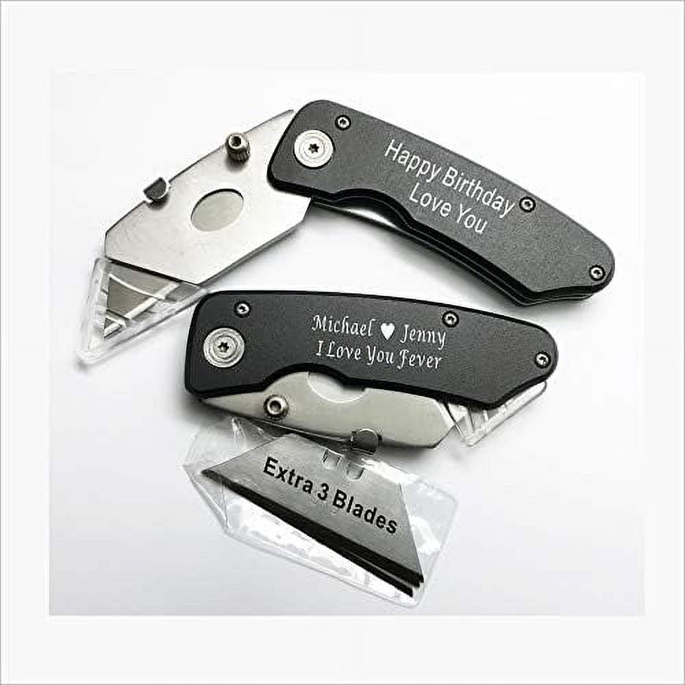 personalized engraved custom utility pocket knife box knife engraved ...