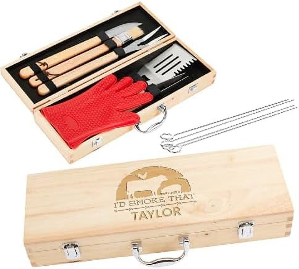 Personalized Tailgating BBQ Grill Accessories Set,11 Pcs Stainless ...