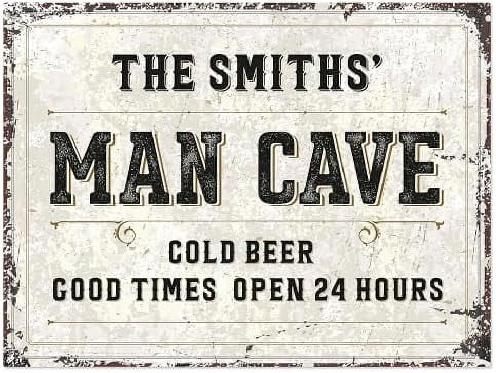, personalized vintage man cave sign, custom name/text for gift, bar ...