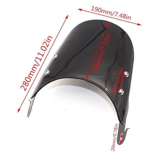 pertain Motorcycle Windshield Airflow Adjustable Windscreen Wind ...