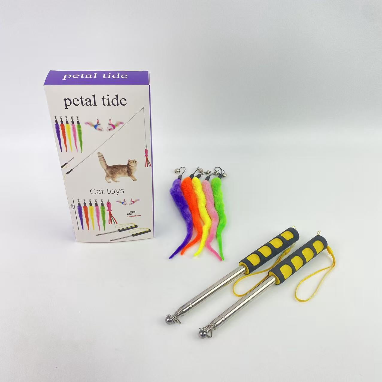 petal tide Cat toys,Cat Wand Toys,Cat Toys Interactive for Indoor Cats ...