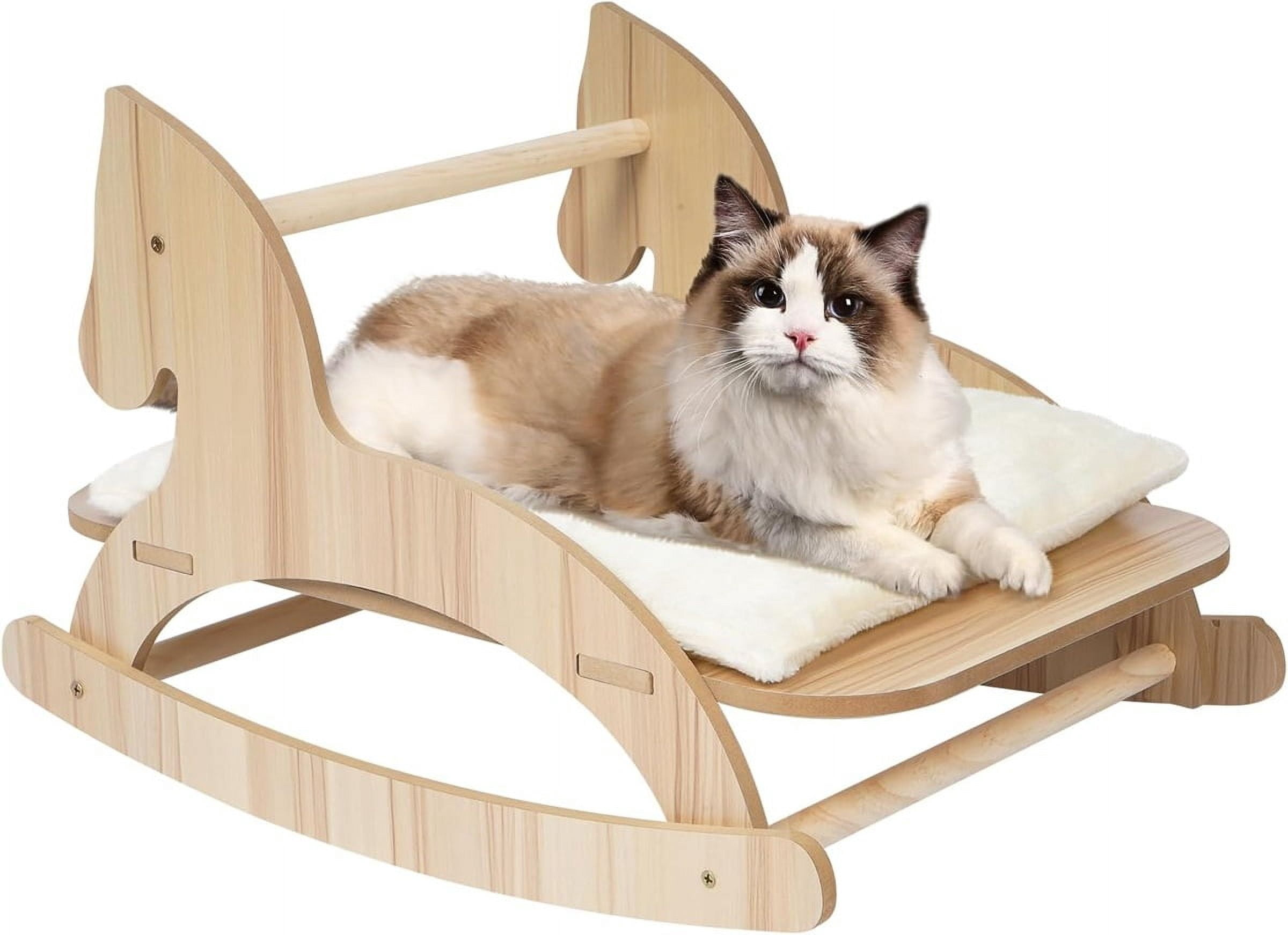 petour Horse Shape Rocking Chair Cat Bed Swing (Wood) - Walmart.com