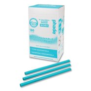 Cell-O-Core Black Unwrapped Straws, 8 Inch, Bulk Pack of 2400 for Bars ...
