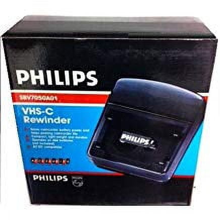 philips FOR COMPACT CAMCORDERS ONLY vhs c compact vhs tape rewinder ...
