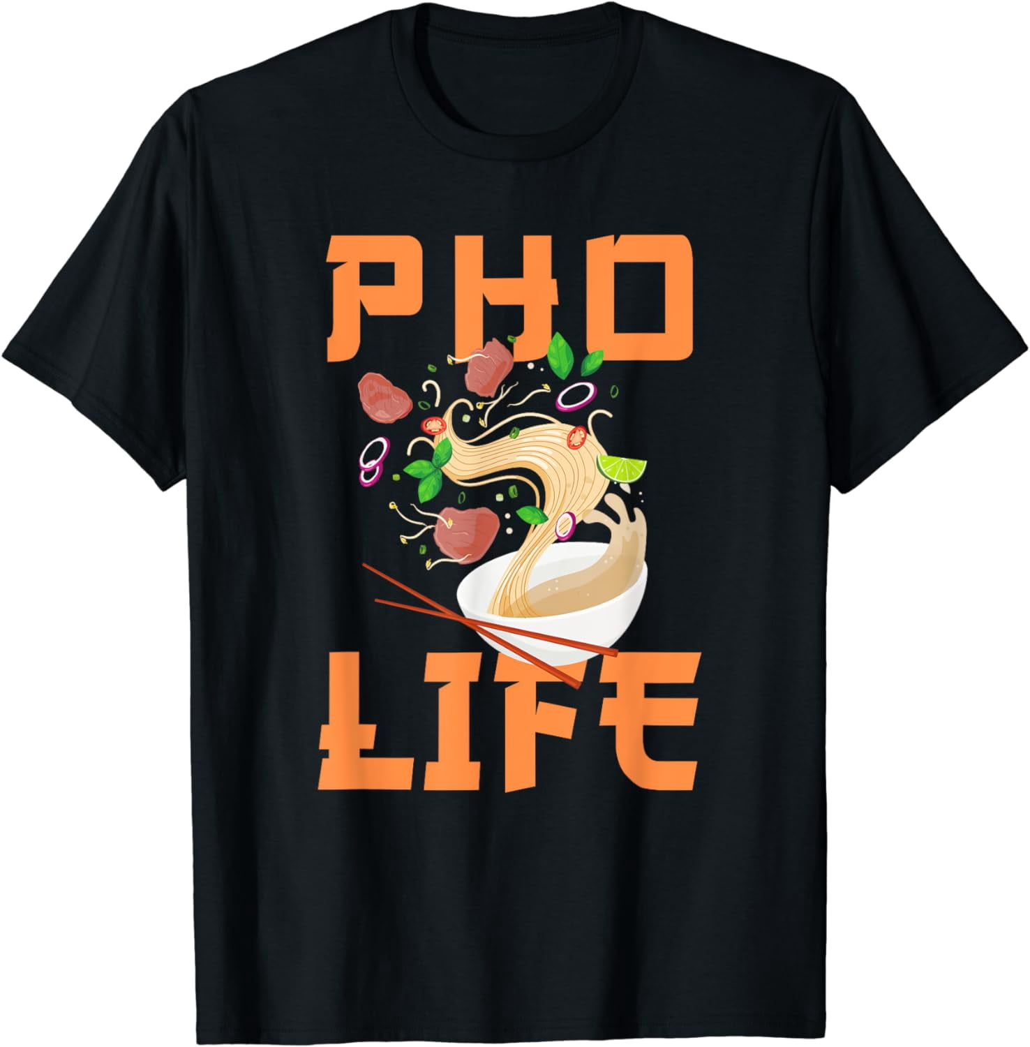 pho life funny pho que Vietnamese soup rice noodles pho q T-Shirt ...