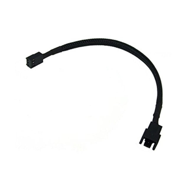 phobya adapter cable, 3-pin (12v) to 3-pin (7v), 20cm, sleeved, black ...