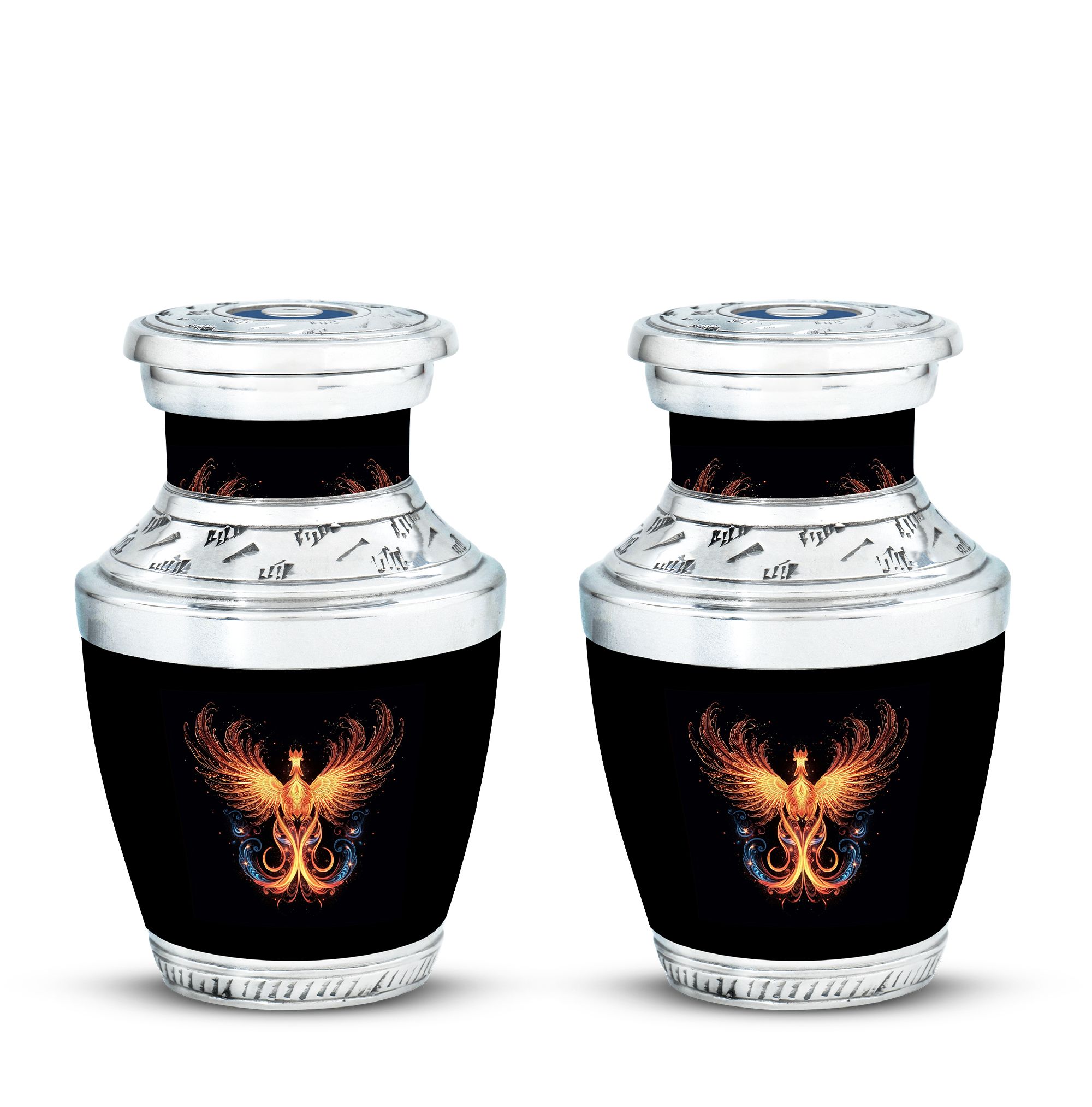phoenix-illustration Sacred Journey Mini Urn - Classic Compact Memorial for Adult Farewell ...