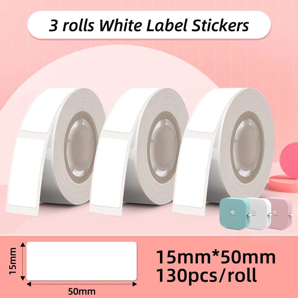 phomemo q30 label sticker white transparent waterproof adhesive thermal ...