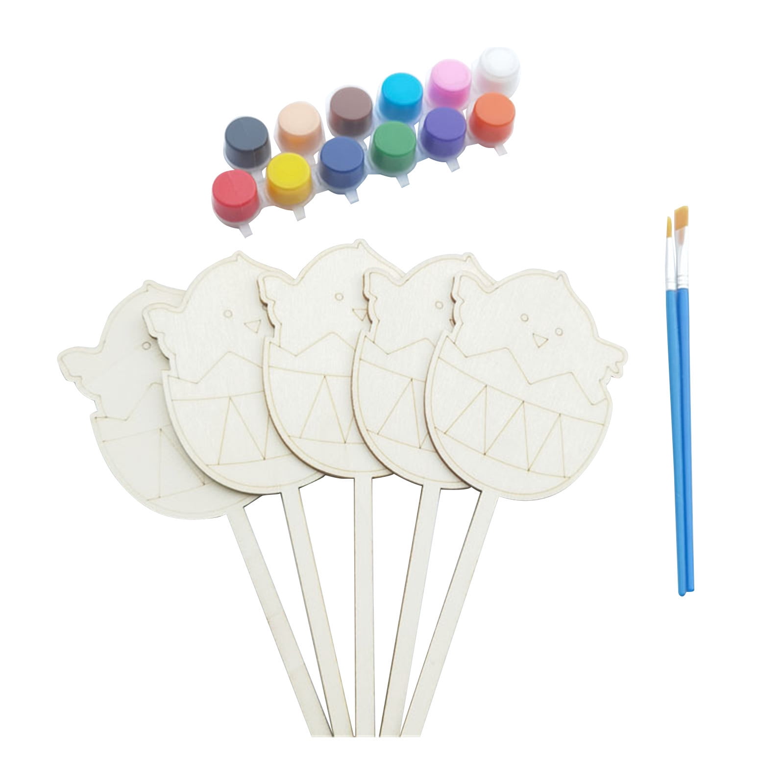 piaybook 2024 Easter Decor Crafts Plug In Handmade Wooden Painted DIY ...