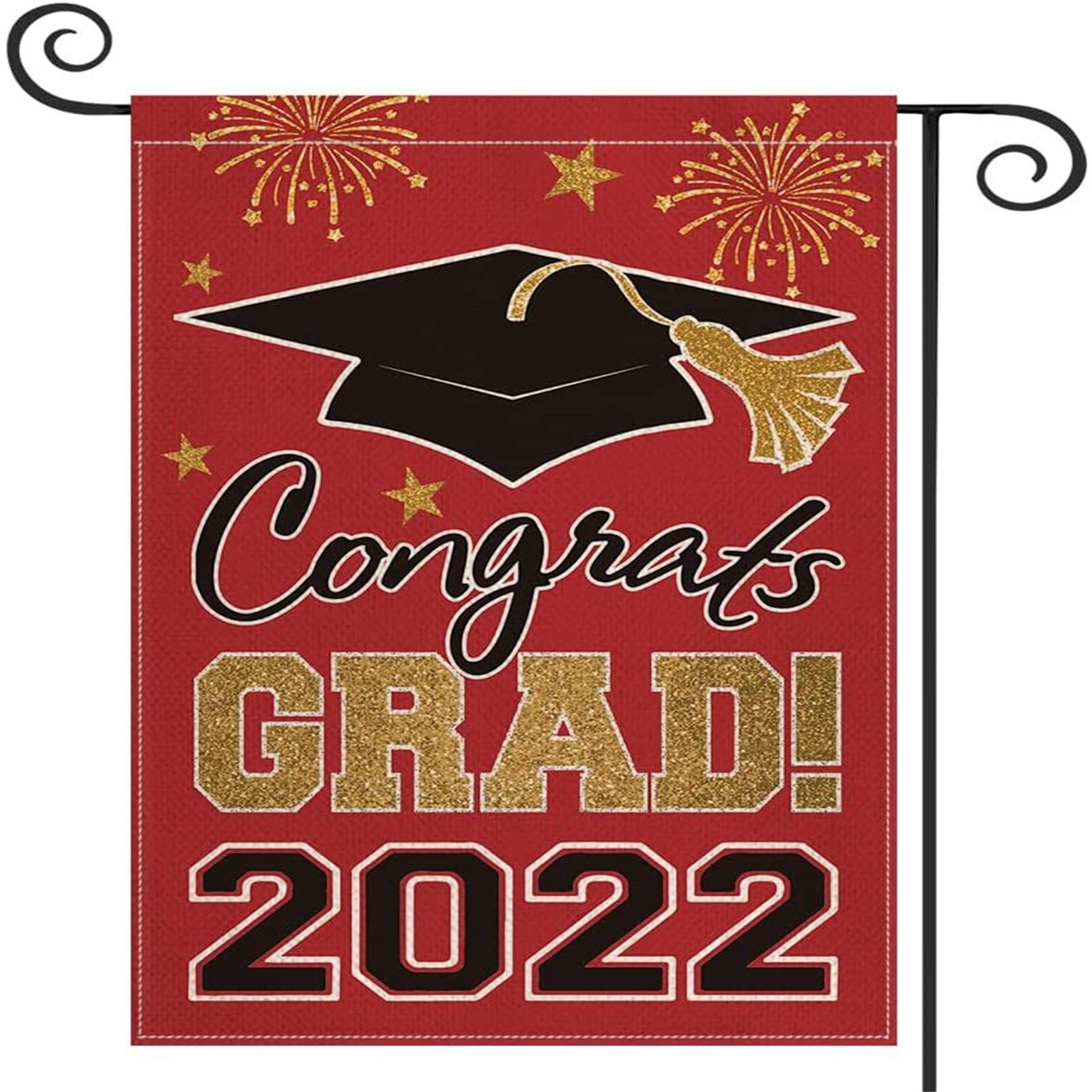 piaybook Banners and Flags Graduation Season Linen Garden Flag Double ...