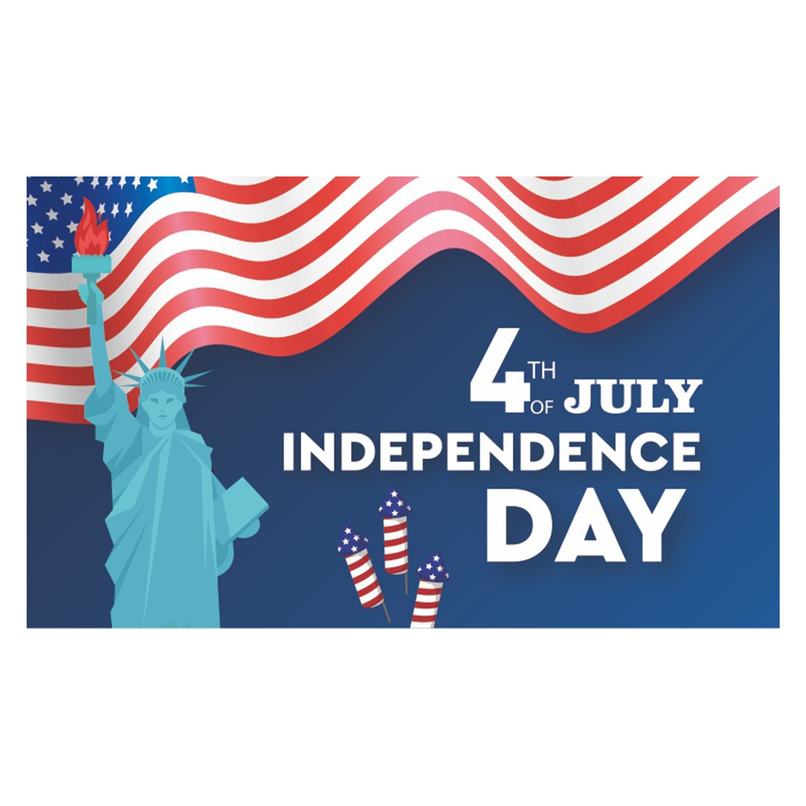 piaybook Banners and Flags Independence Day Flag Polyester Hanging ...