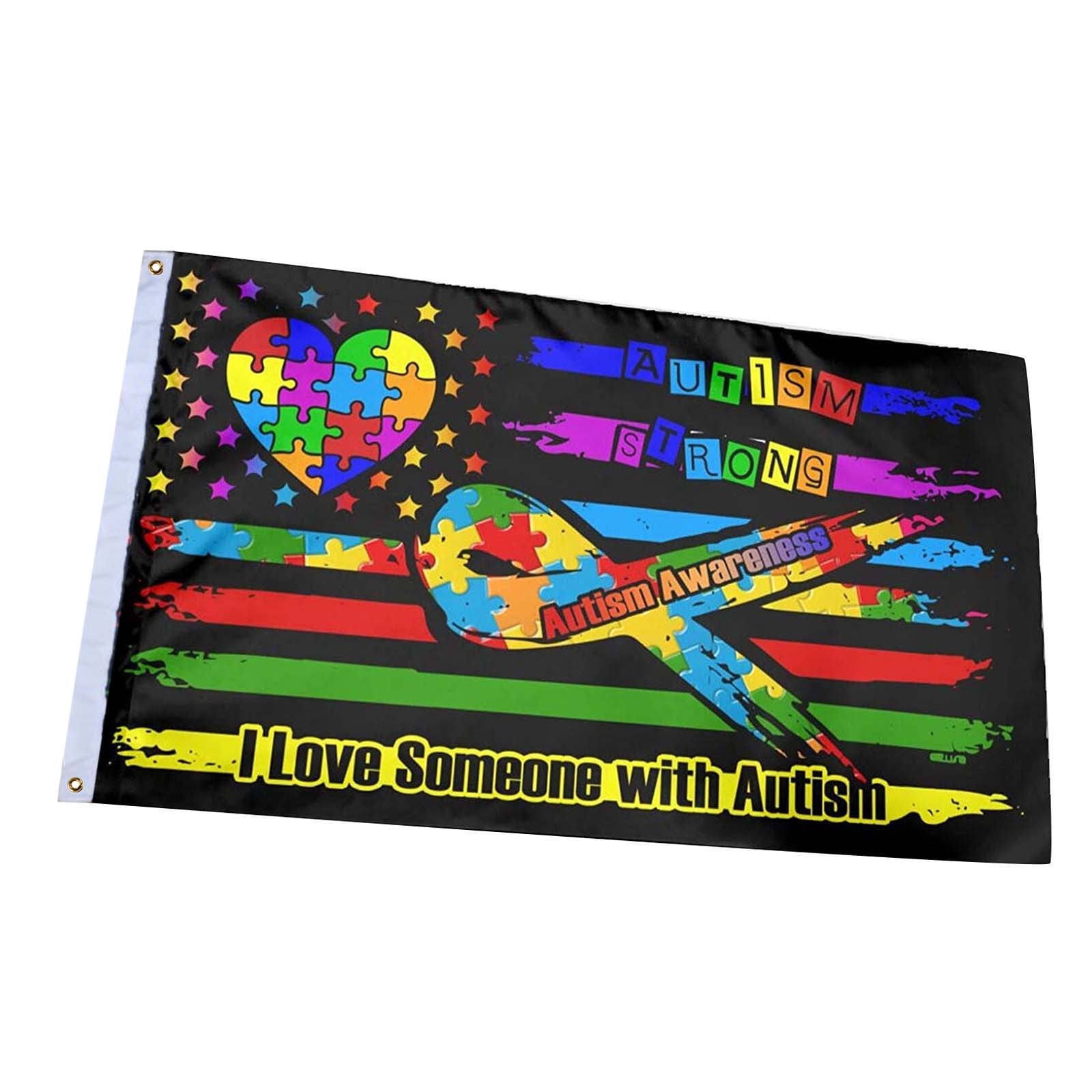 piaybook Banners and Flags Puzzle Awareness Strong Garden Flag Vertical ...