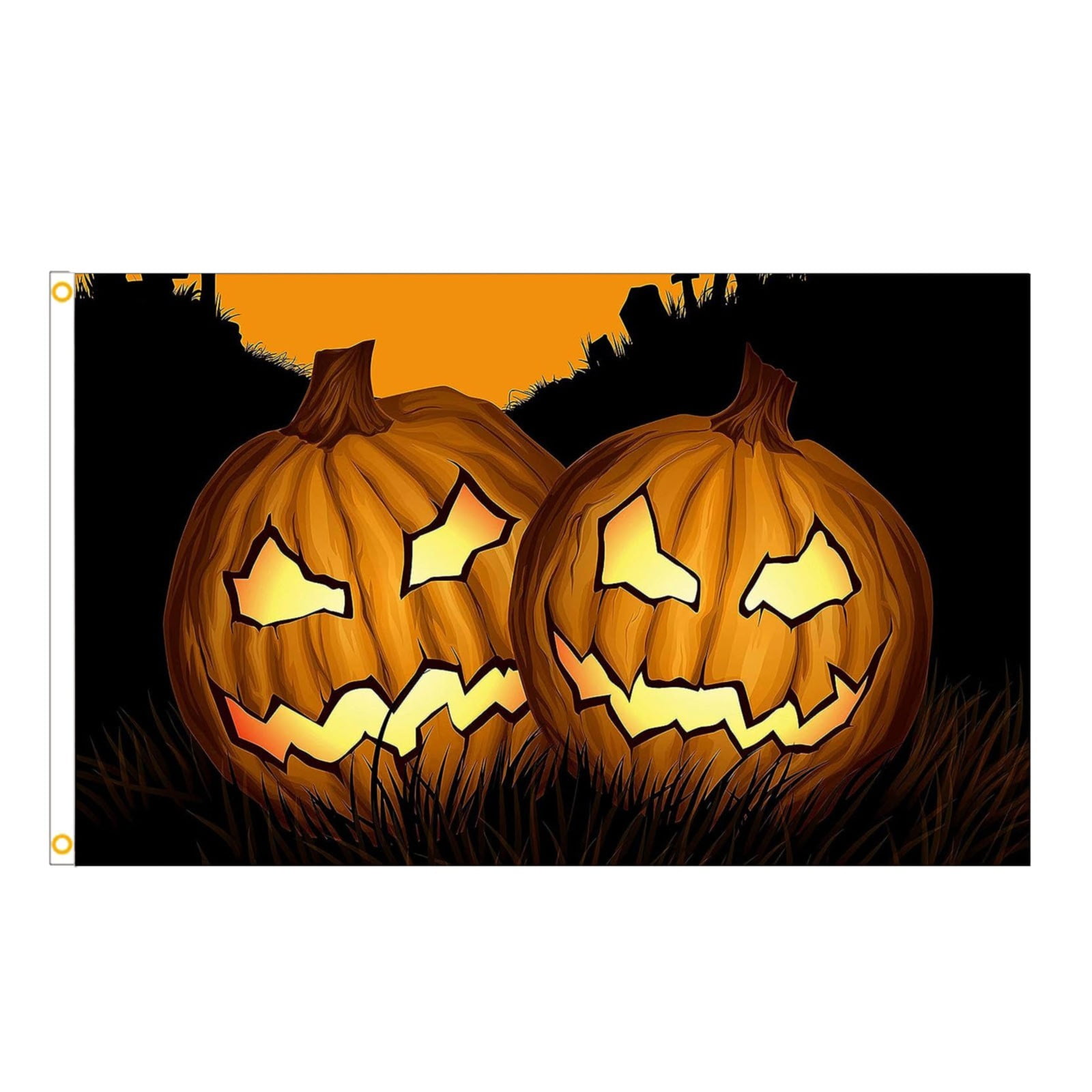 piaybook Banners and Flags Stripes Halloween Flag 3x5 FT Large House ...