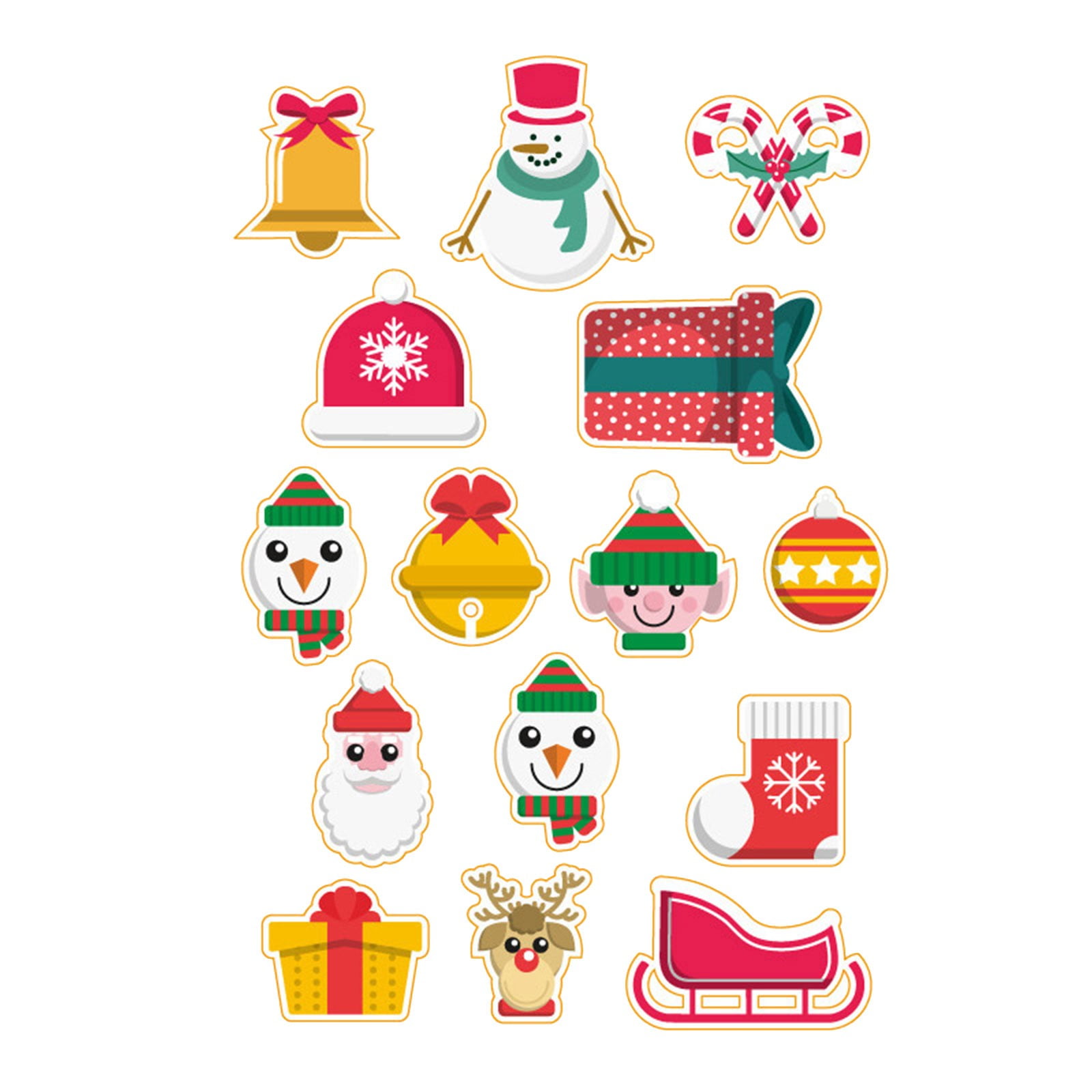 piaybook Christmas Sticker Cute Stickers Gift Packaging Stickers ...