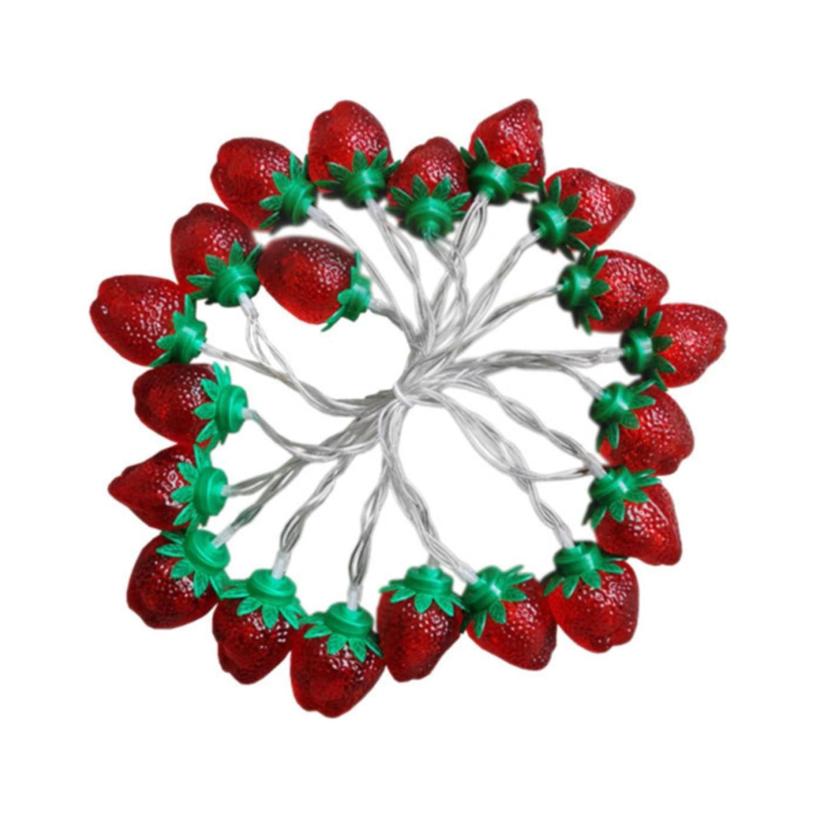 piaybook Decoration String Light Fruit Strawberry Colored Light String ...
