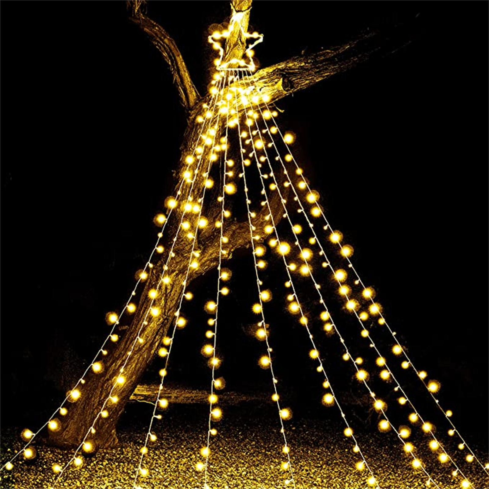 piaybook LED light 300 LED Tree Decoration Star Lights 8 Lighting Modes ...