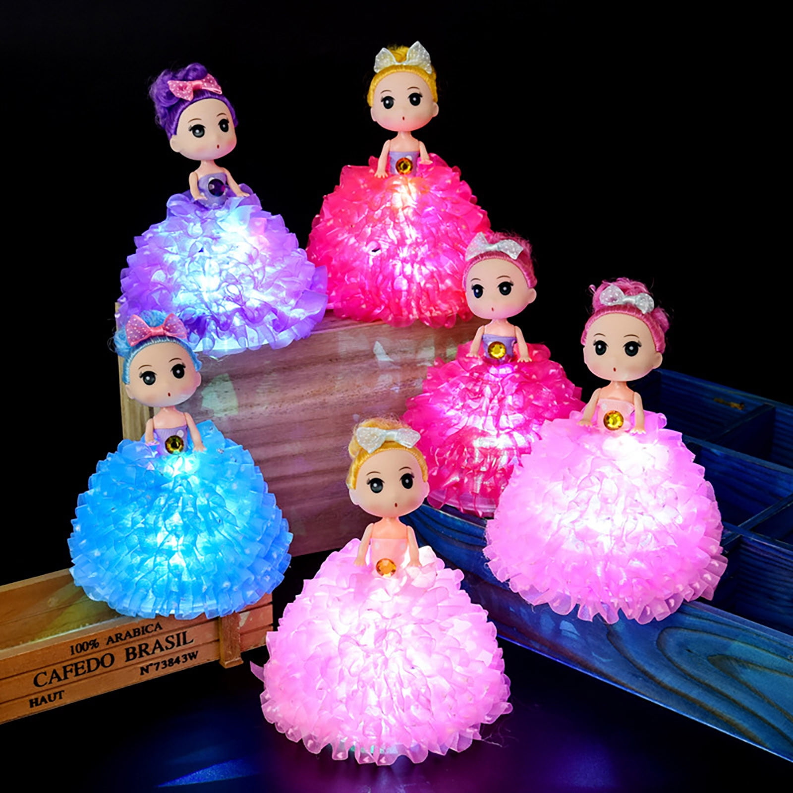 piaybook Night Lights Cute Luminous Doll LED Night Light With Soft ...