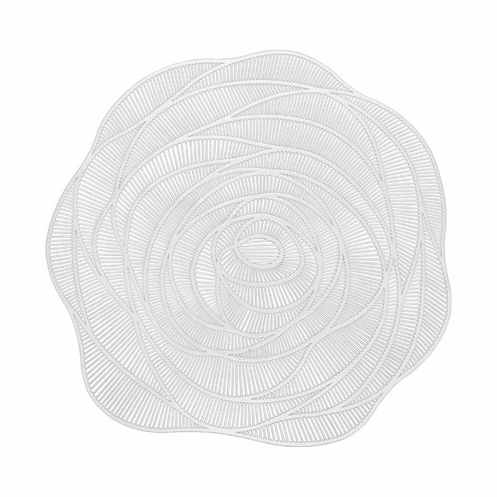 piaybook Placemats for Dining Table Rose Vinyl Placemat Hollow Round ...