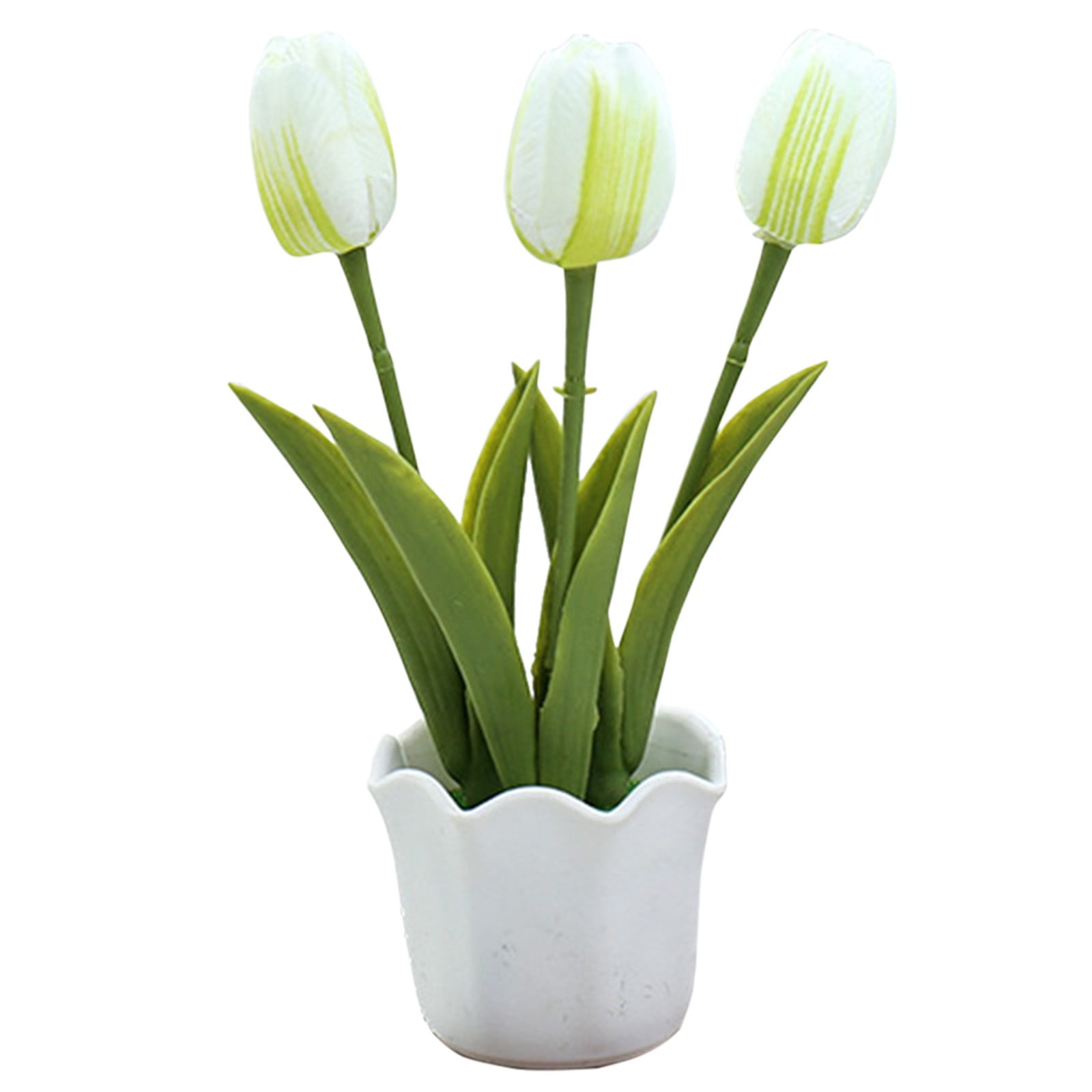 piaybook Plant Pot Three-headed tulips simulation flower bonsai ...