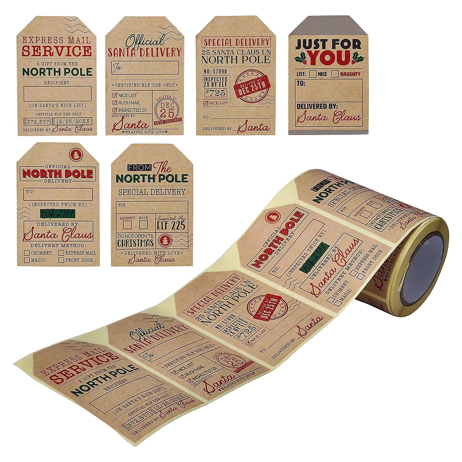 piaybook Stickers for Christmas Christmas Tags Christmas To From Labels ...