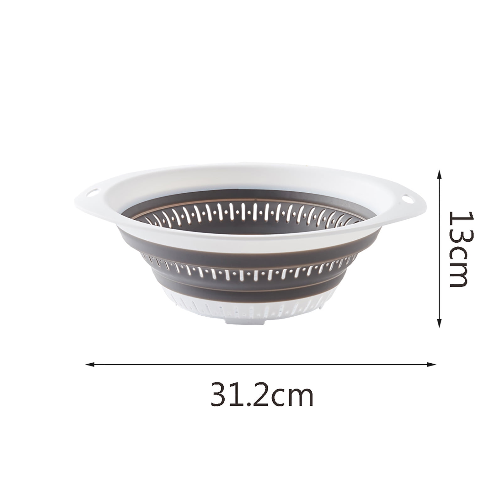 piaybook Tableware Collapsible Colander Strainer with Plastic Handles ...