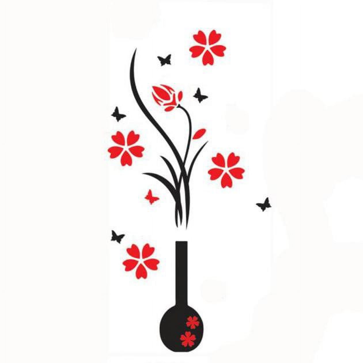 piaybook Wall Sticker DIY Vase Flower Tree Crystal Arcylic 3D Wall ...