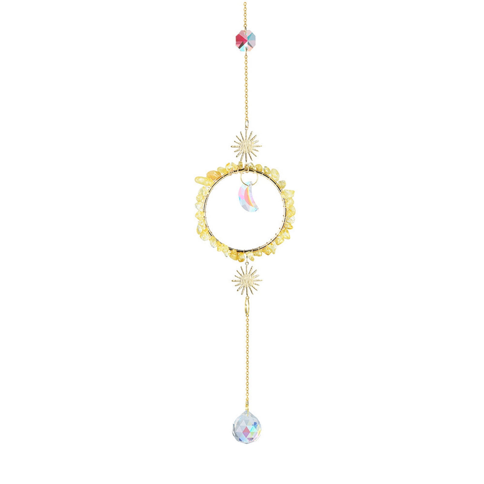 piaybook Wind Chimes Crystal Suncatchers Hanging Wind Chime Style ...