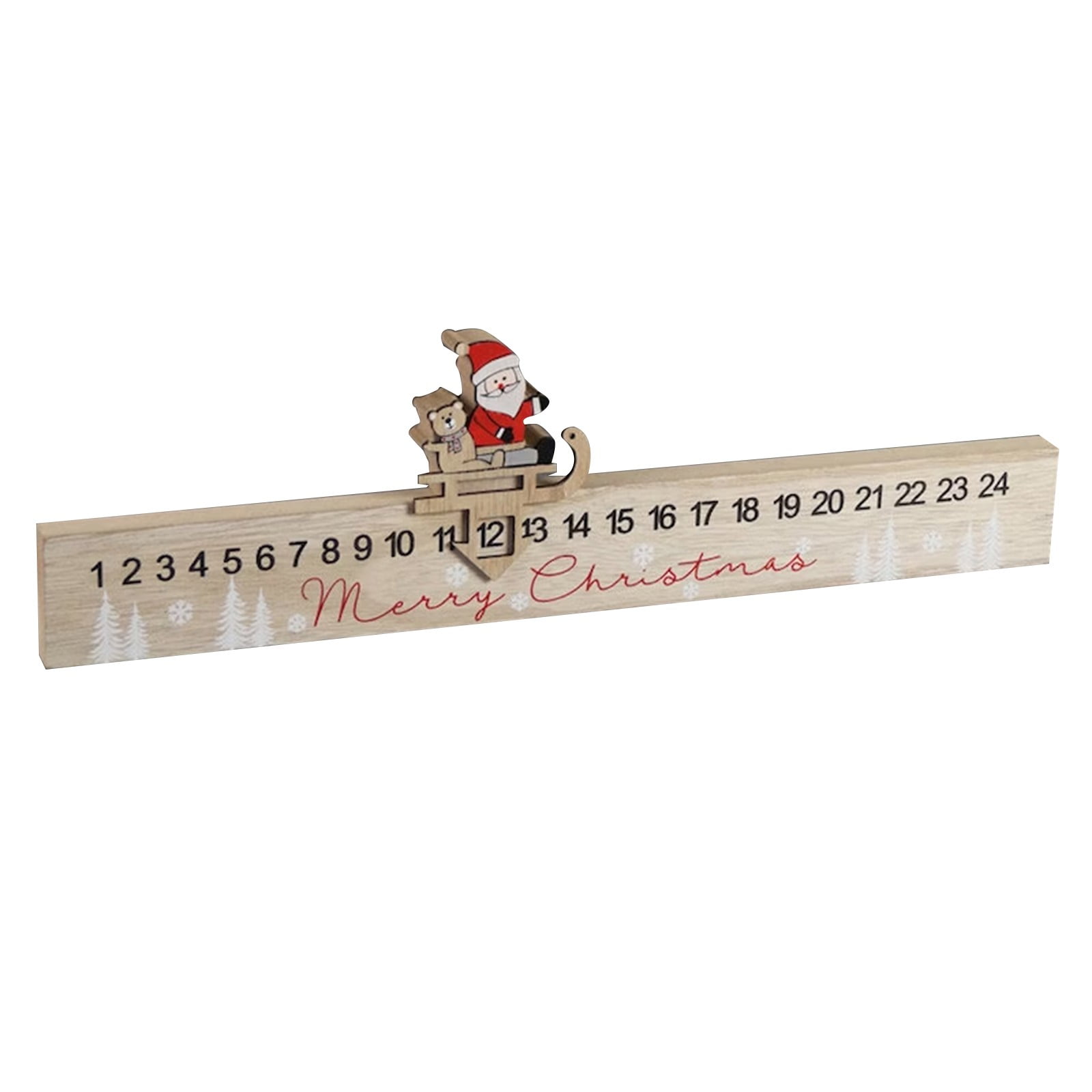 piaybook Wooden Santa "Christmas Countdown" Calendar Slide Calendar ...