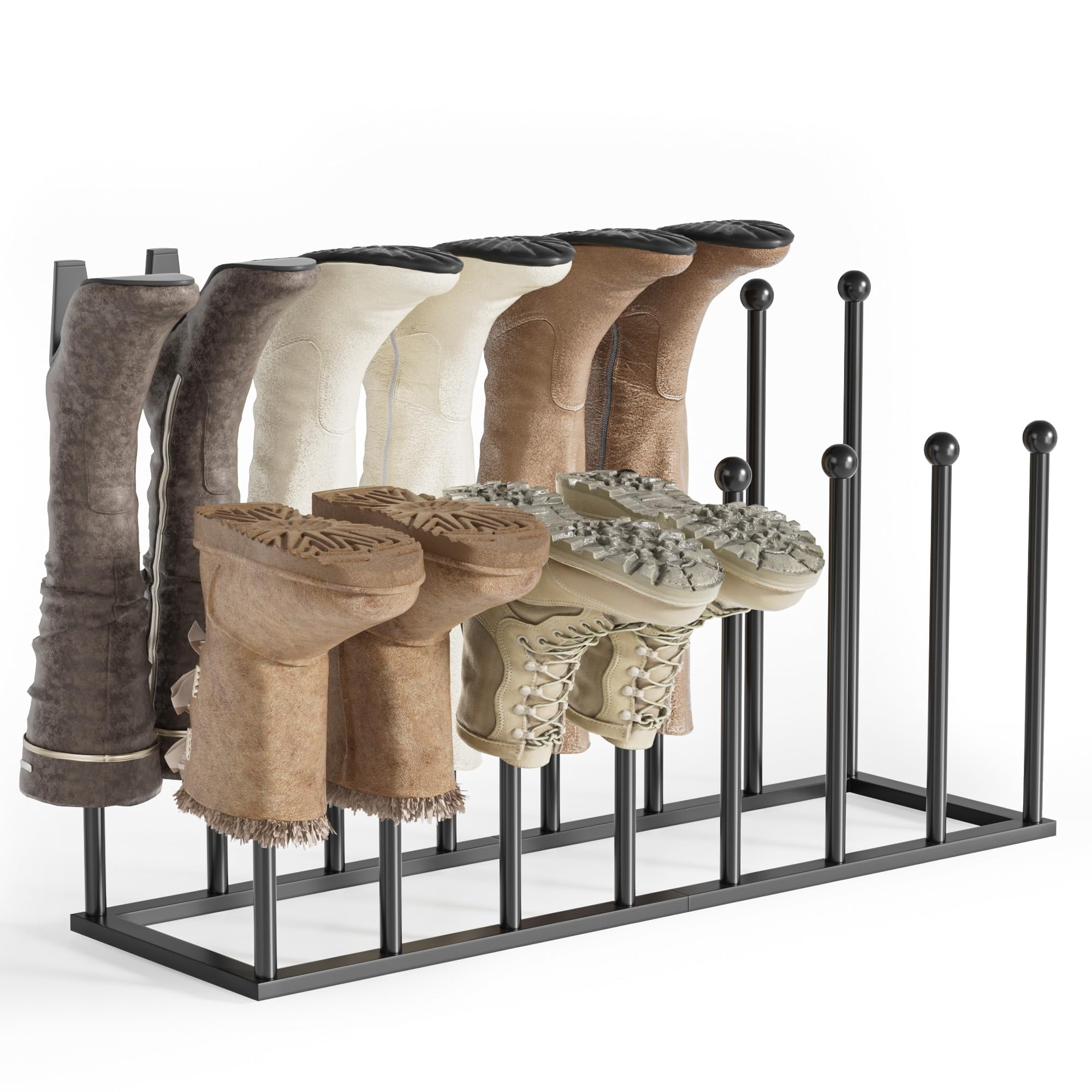pickpiff Boot Rack Organizer Tall Boots, Black Boot Storage Organizer ...
