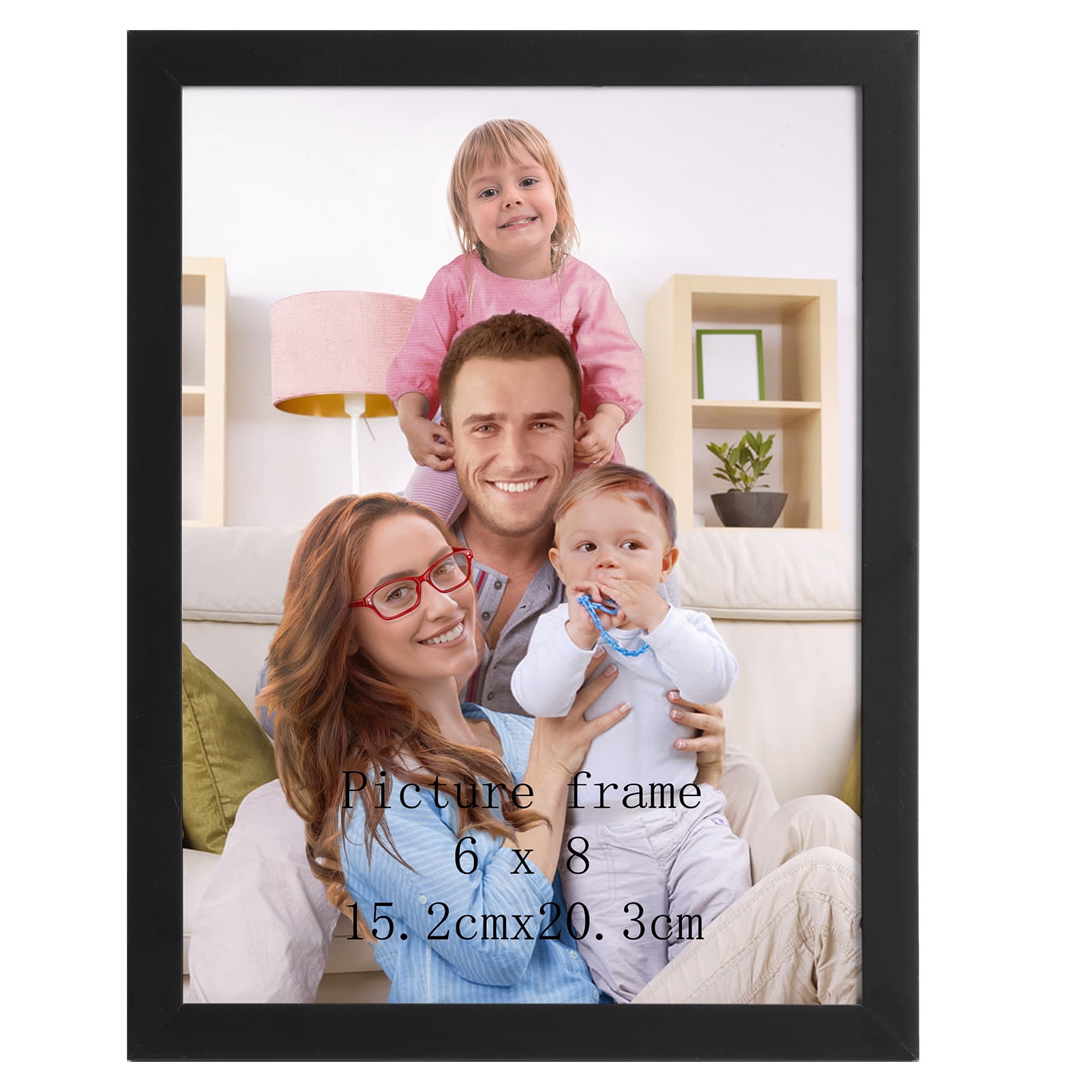 Giftgarden 6x8 Picture Frame, Black Photo Frame 6 by 8 for Wall ...