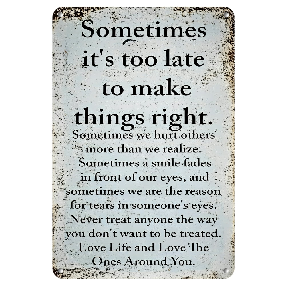 A piece of ironic metal retro Iron plaque - 8x12 inches, sometimes it's ...