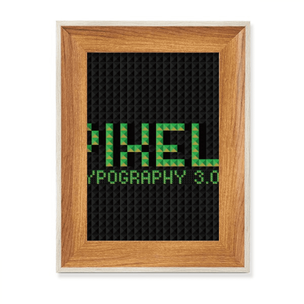 pihel typography 3.0 desktop wooden photo frame display picture art ...