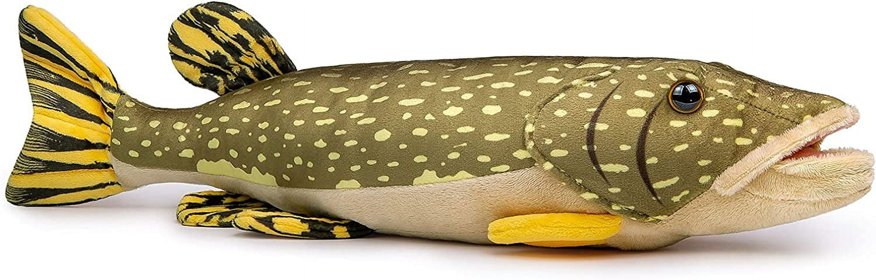 pike fish Plush Toy, Realistic pike fish Stuffed Animal plush Toy Cute ...