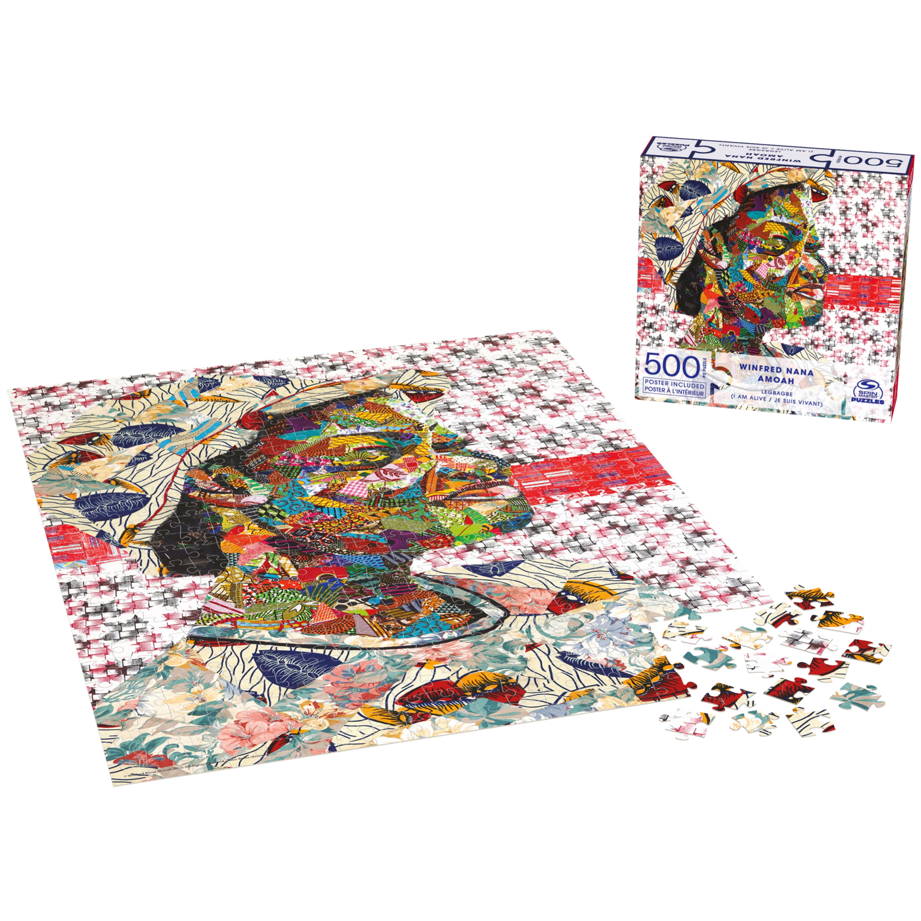 Spin Master Games 500pc Collage Jigsaw Puzzle with Poster, Ages 8 ...