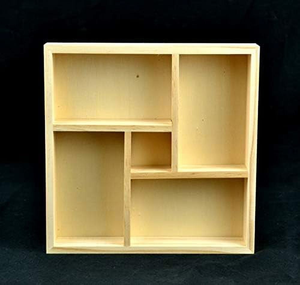 pine boxes - craft basics - wood box - box frame - craft box (8x8x1.5 ...