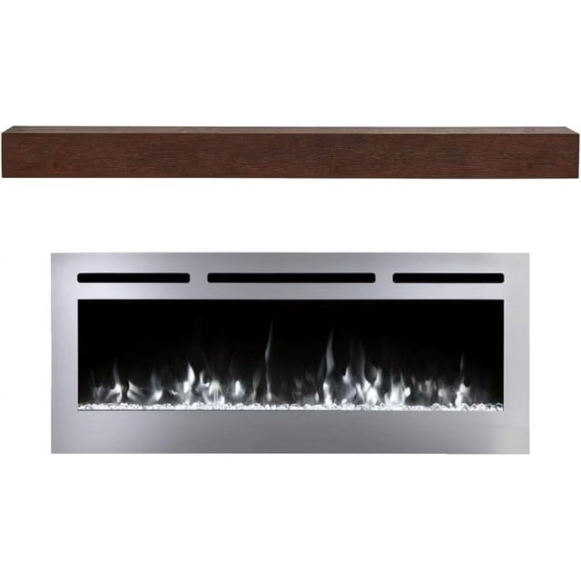 pingduo Fireplace and Encase Mantel Bundle - The Sideline Deluxe 50 ...