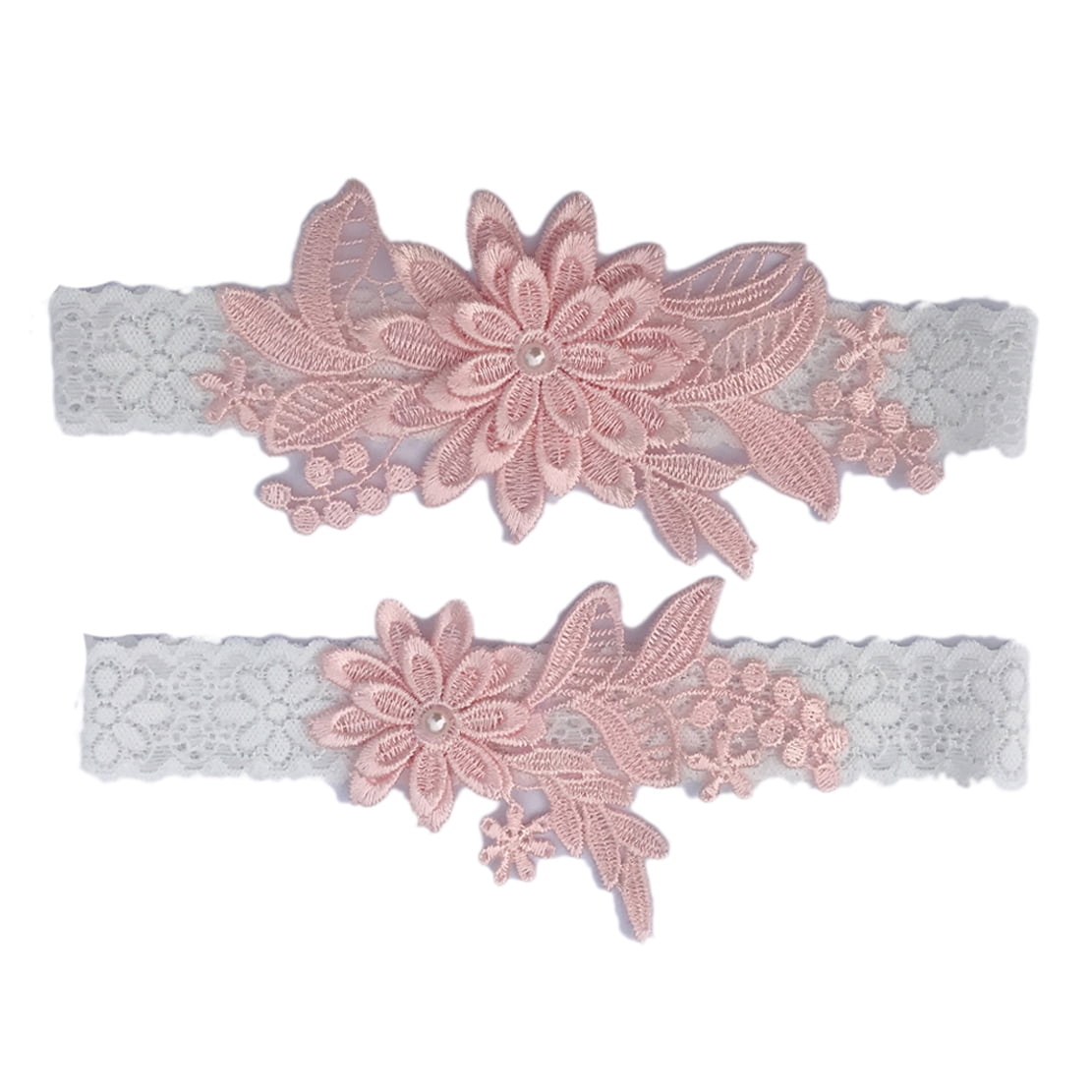 pink Garters for Bride Wedding Garter Lace Bridal Garter Party Leg ...