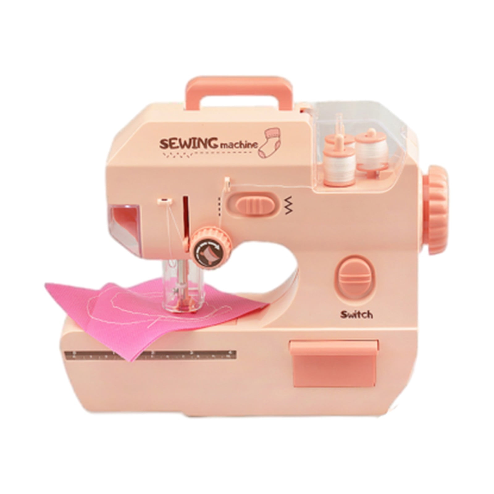 pink Girls Electric Sewing Machine Toy Pretend Play Simulation ...