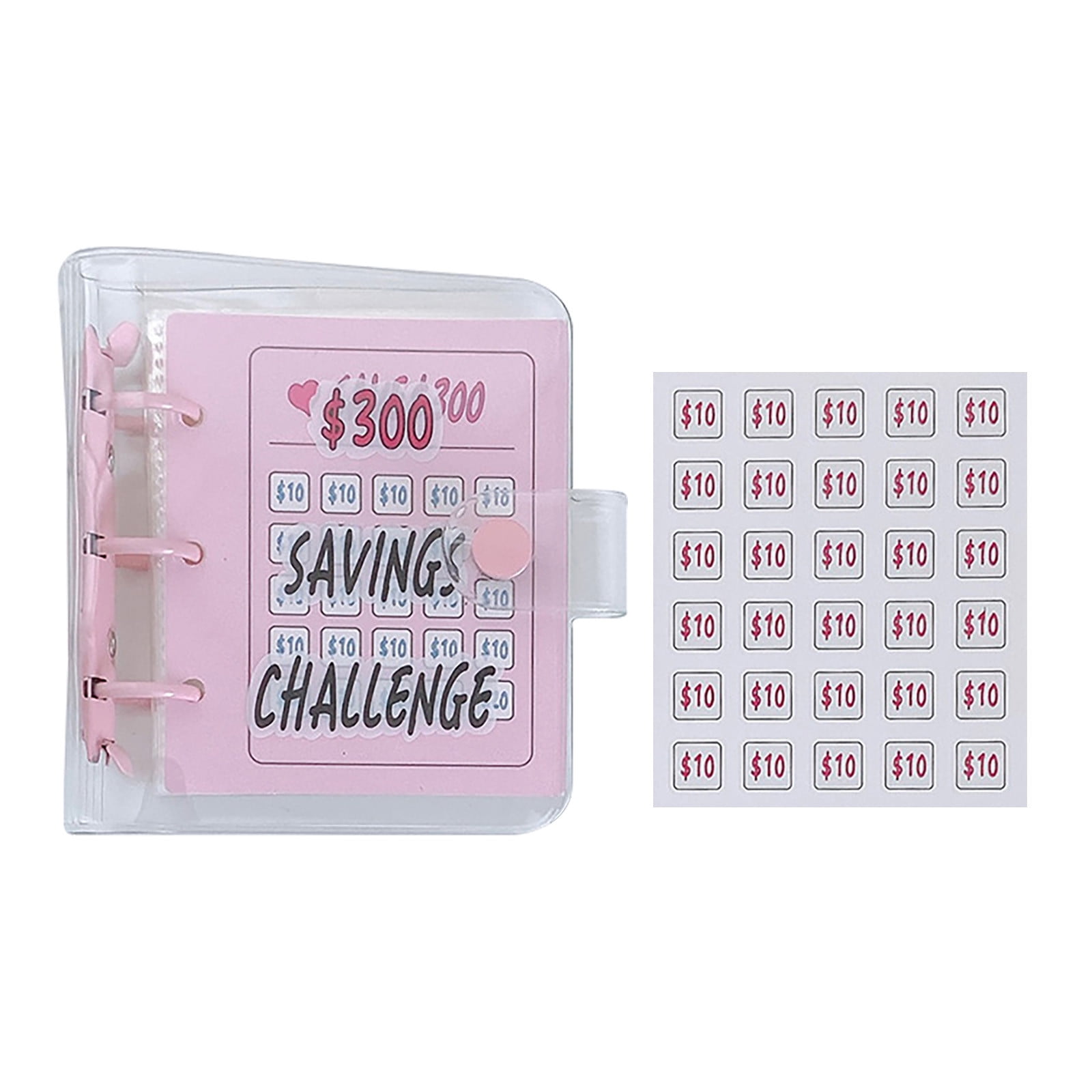 pink Vertical Savings Deposit Book With 3 Ring Binder Pvc Loose Leaf ...