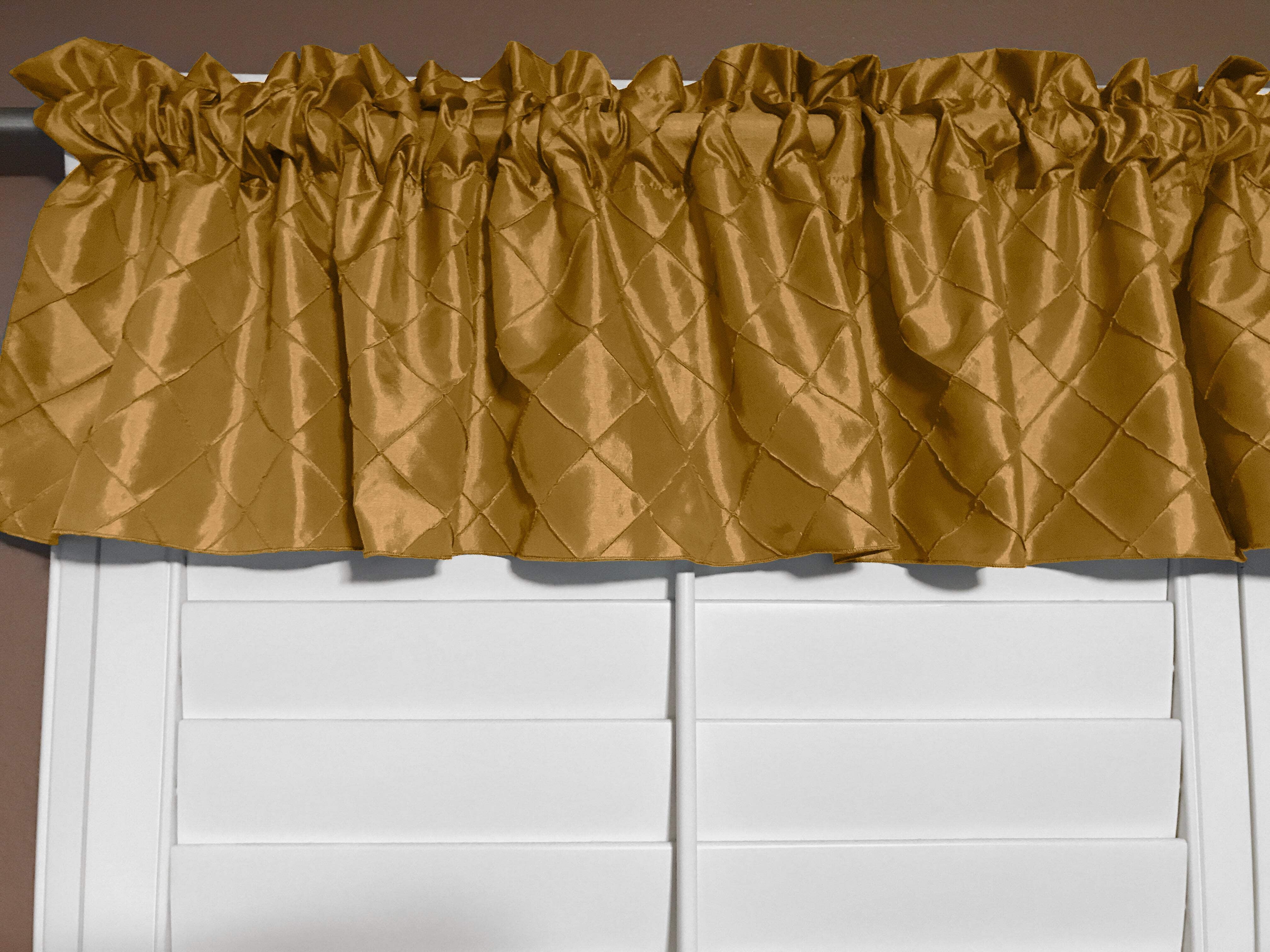 pintuck taffeta window valance 52 wide gold - Walmart.com