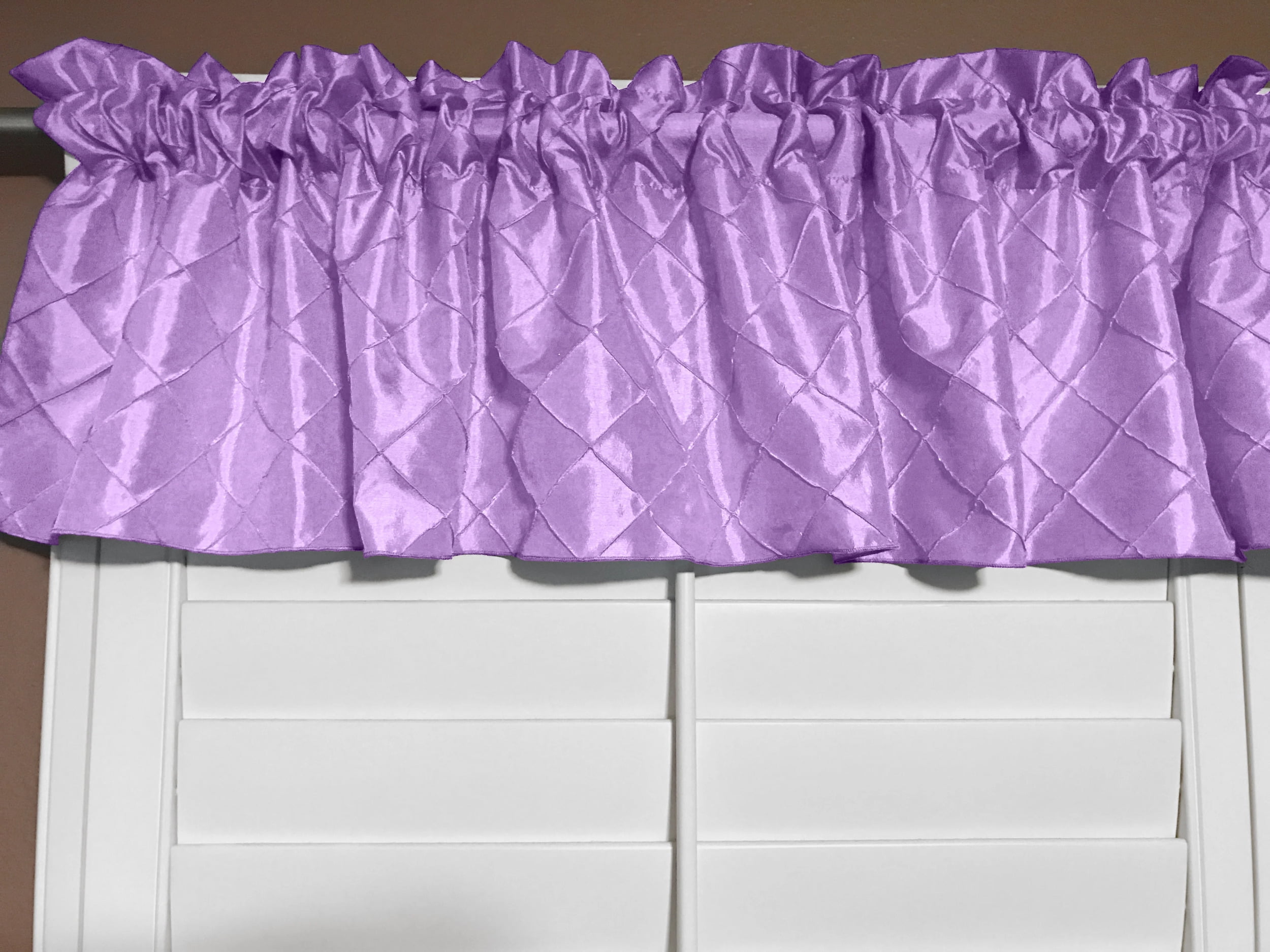 pintuck taffeta window valance 52 wide lavender - Walmart.com