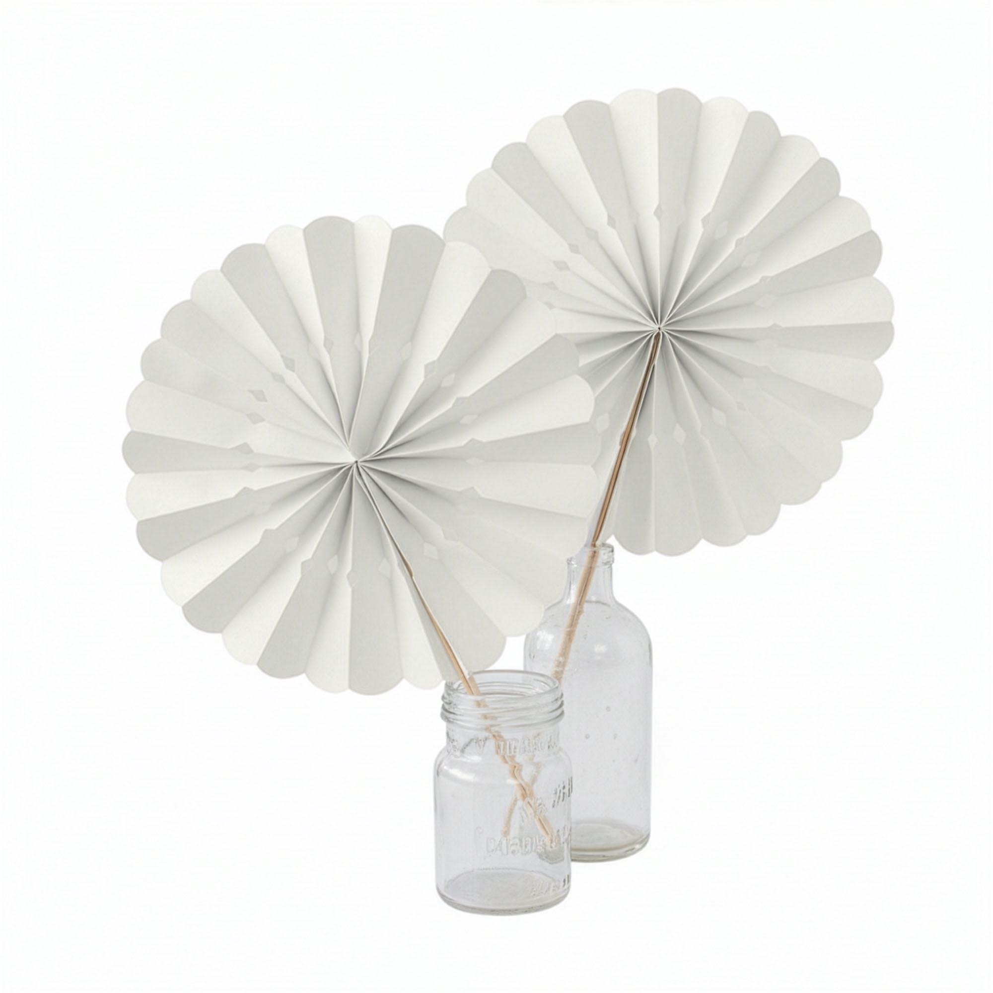 pinwheel hand fans (set 10)- white - Walmart.com